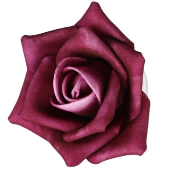 Deko Rosen Farbe Brombeer, 7 cm, 6 Stück